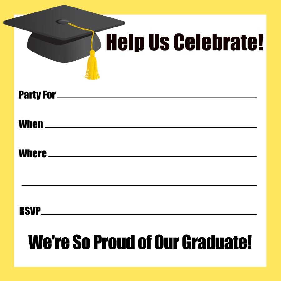 Graduation Party Invitation Templates Free Word Best Professional 