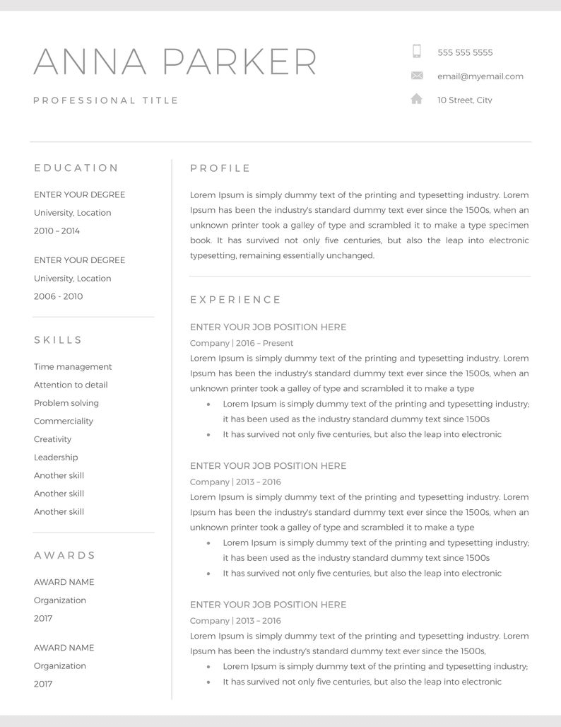 Microsoft Word Resumes Templates Best Professional Templates